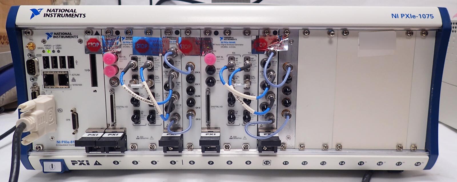 NATIONAL INSTRUMENTS PXIe-1075 PXl CHASSIS PXle 5644R TRANSCEIVER 8133 ...