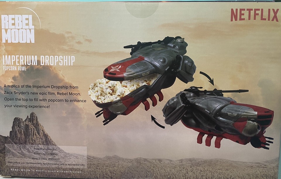 Rebel Moon Imperium Dropship 7" Popcorn Bowl Netflix NEW SEALED (Please ...