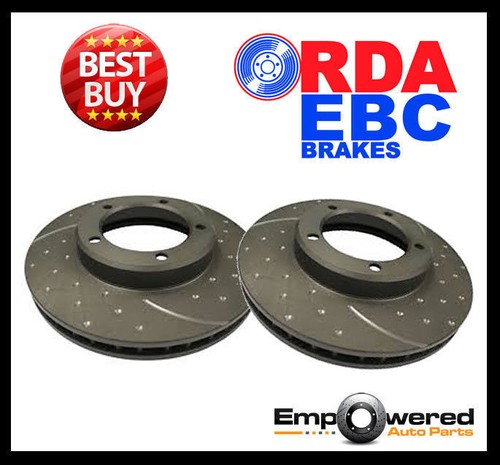 Dimpled & Slotted Rear Disc Brake Rotors For Subaru Impreza 2WD 1993-97 ...
