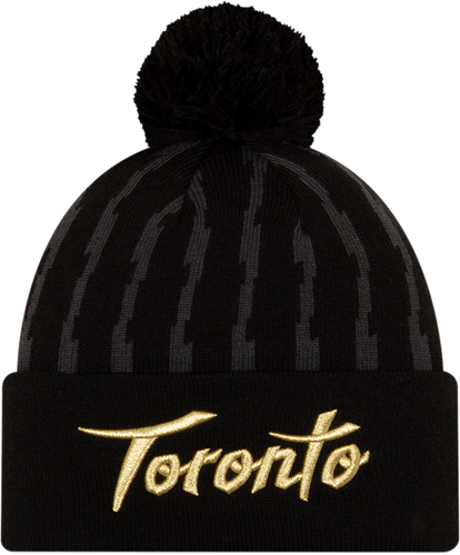 Men Toronto Raptors New Era Black 2019/20 Alt Earned Edition Pom Knit ...