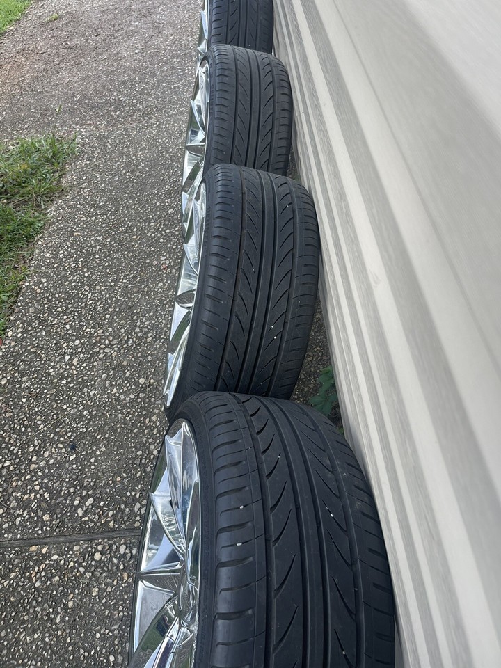 used 22 inch chrome rims and new tires | eBay