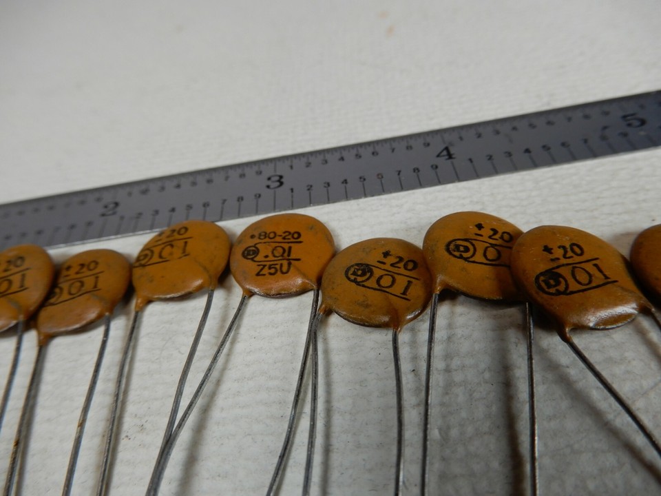 CDE Circle D .01uf 1KV Ceramic Disc Capacitors Qty 10 NOS | eBay