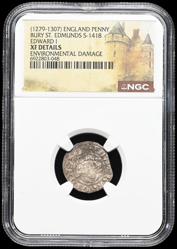 ENGLAND. Edward I, 1272-1307. Silver Penny, Bury St. Edmunds, S-1418 ...