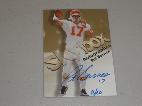 1998 Skybox Autographics Blue Ink Autograph Auto Pat Barnes 16/50 | eBay