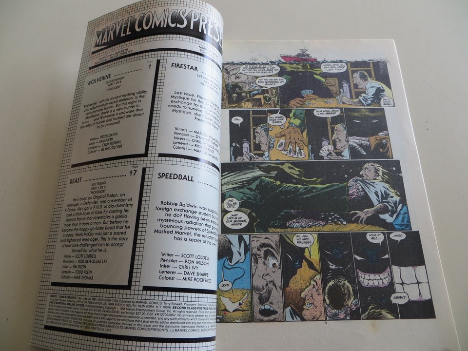 1991 MCP, MARVEL COMICS PRESENTS # 85 WOLVERINE SIGNED SAM KIETH ART ...
