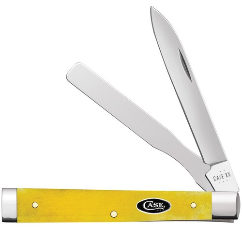 CASE XX KNIVES BABY DOC - SMOOTH YELLOW BONE-BLACK CASE OVAL SHIELD ...