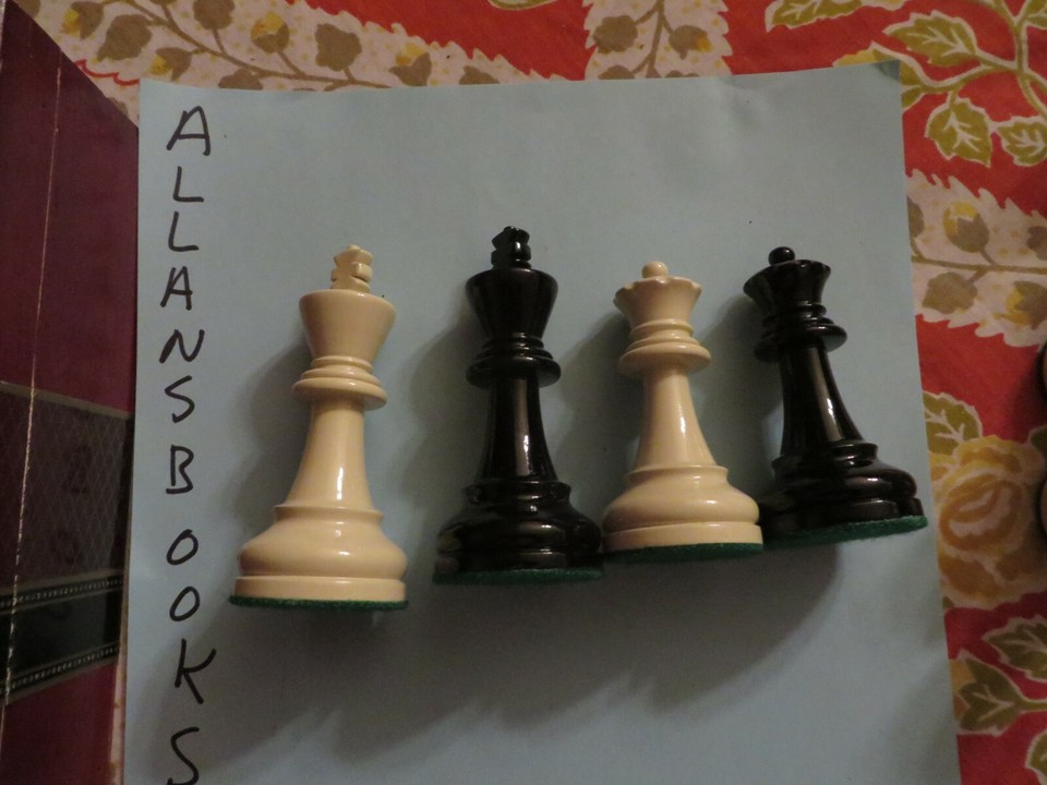 Vintage Allan Troy Chess set-Enameled Wood Tournament Set w/ 2 boxes 3/ ...