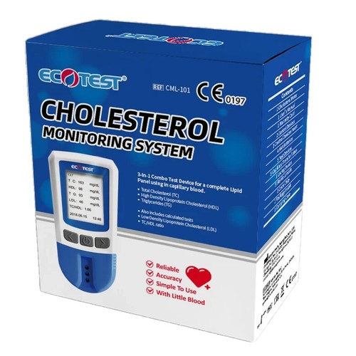 Home 5 in 1 Cholesterol Test Machine + 10 Cholesterol Tests HDL LDL ...