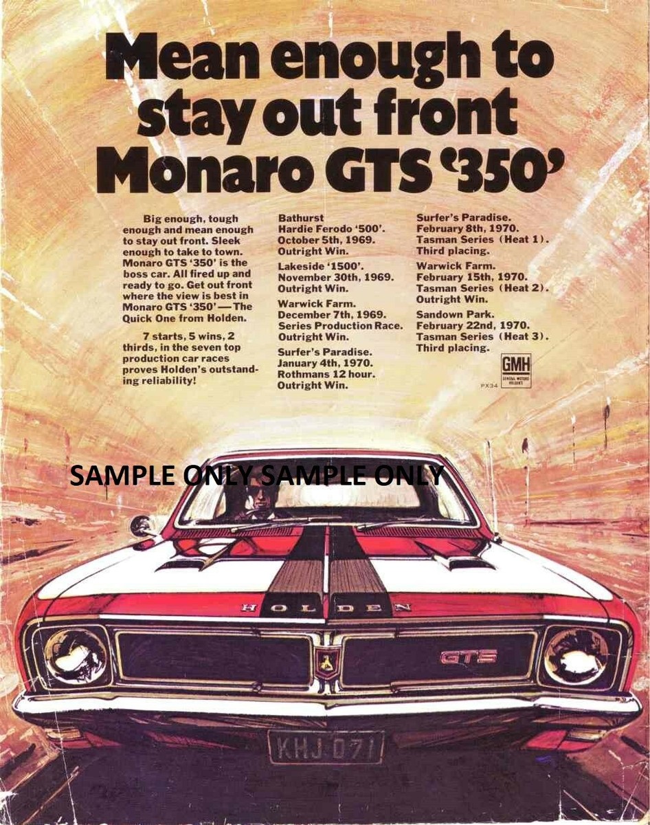 Holden Ht Monaro 1969 1969 Holden Monaro HT GTS 350 : R/Holden