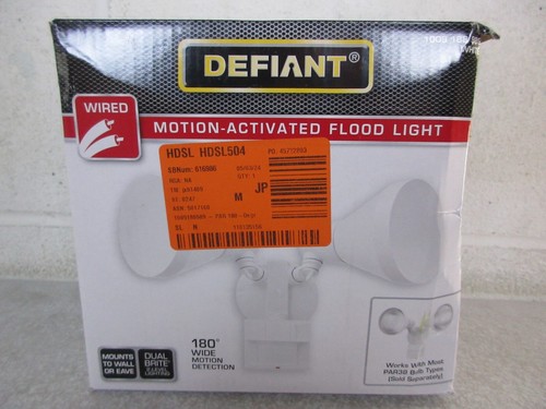 Defiant PAR 180-Degree White Motion Activated Wired Outdoor 2-Head ...