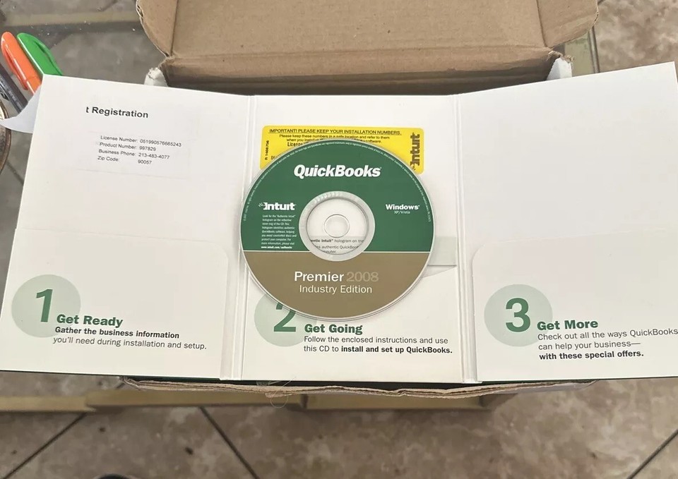 Intuit QuickBooks Premier Industry Edition Retail 2008 Accounting open ...