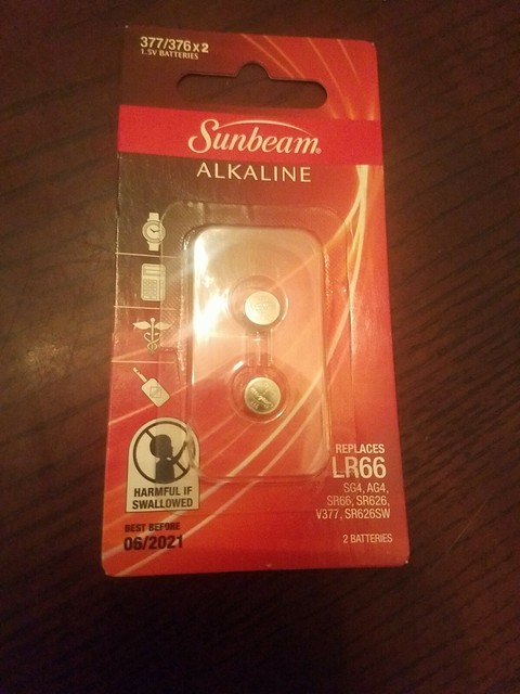 Sunbeam Alkaline Replaces LR66 SG4 AG4 SR66 SR626 V377 SR62SW 2 ...