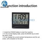 Digital Deck Clock Foldable Calendar Temperature Timer Alarm Clock LCD ...
