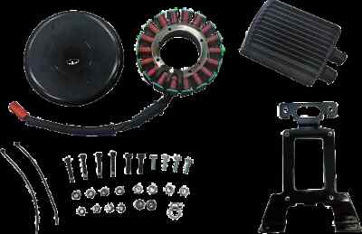 Black 54A High Output Charging System Kit Harley Road King Classic 11 ...
