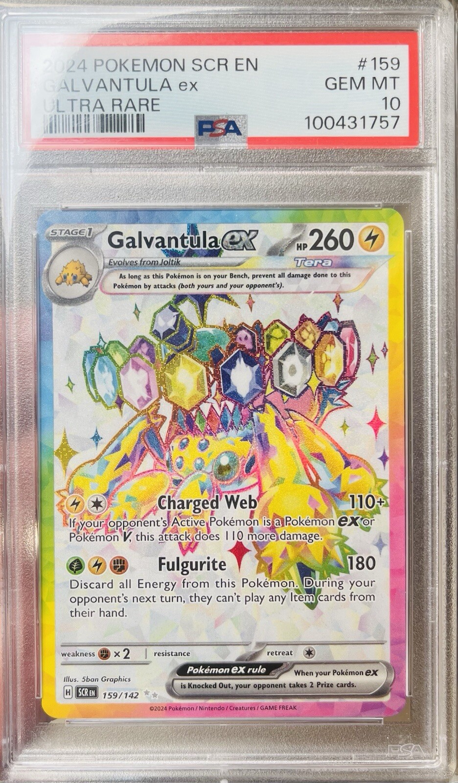Galvantula ex 2024 Scarlet & Violet: Stellar Crown #159/142 Ultra Rare ...