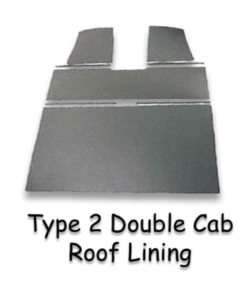 VW TYPE 2 BUS DOUBLE CAB ROOF LINING HEADLINER GREY TAR IMPREGNATED ...