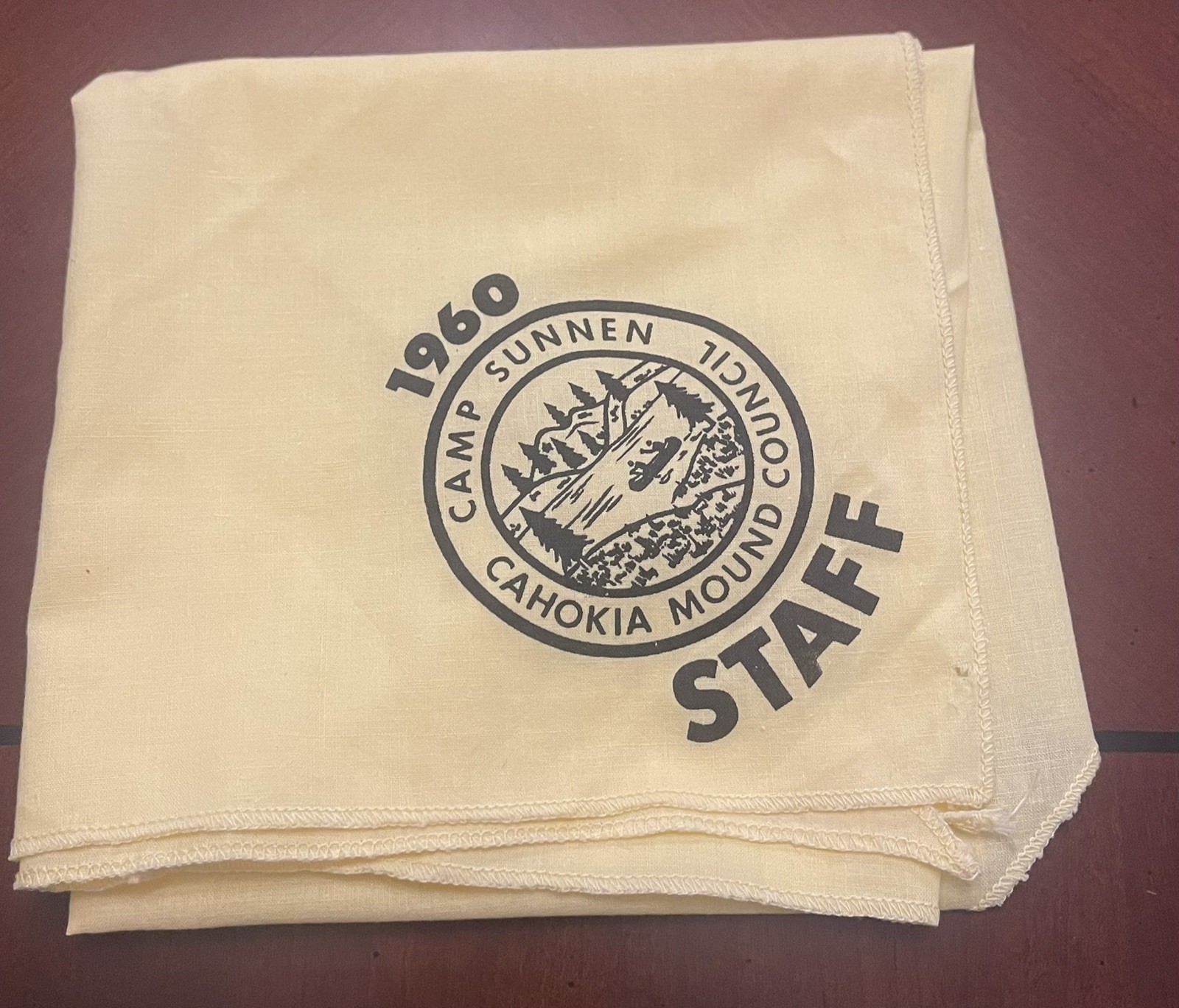 1960 Camp Sunnen Staff Neckerchief Cahokia Mound Council OA 126 Boy ...