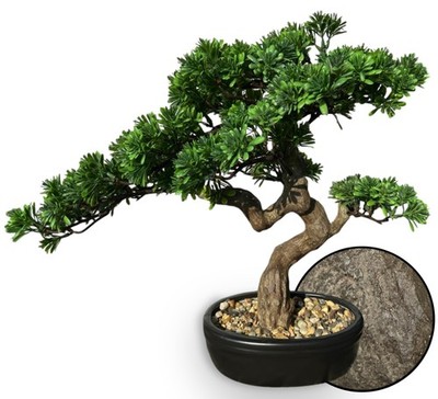 Artificial Bonsai Tree 16" Tall with Realistic Wood and Ceramic Pot ...