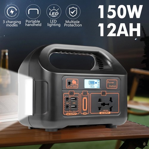 150W Portable Power Station 110V Outdoor Solar Generator Charger Power ...