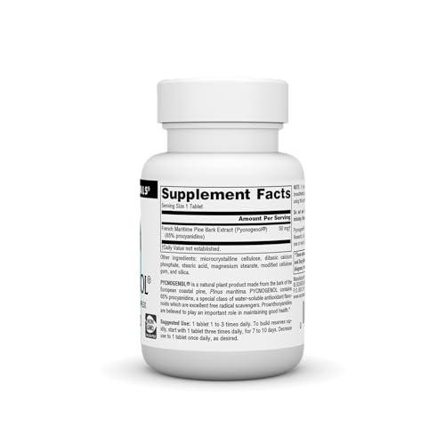 Source Naturals Pycnogenol 50 mg Proanthocyanidin Complex - 60 Tablets ...