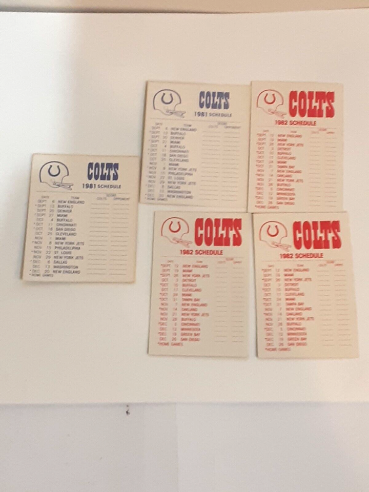 LOT OF 5 VINTAGE 1981 & 1982 BALTIMORE COLTS NFL FOOTBALL STICKERS | eBay