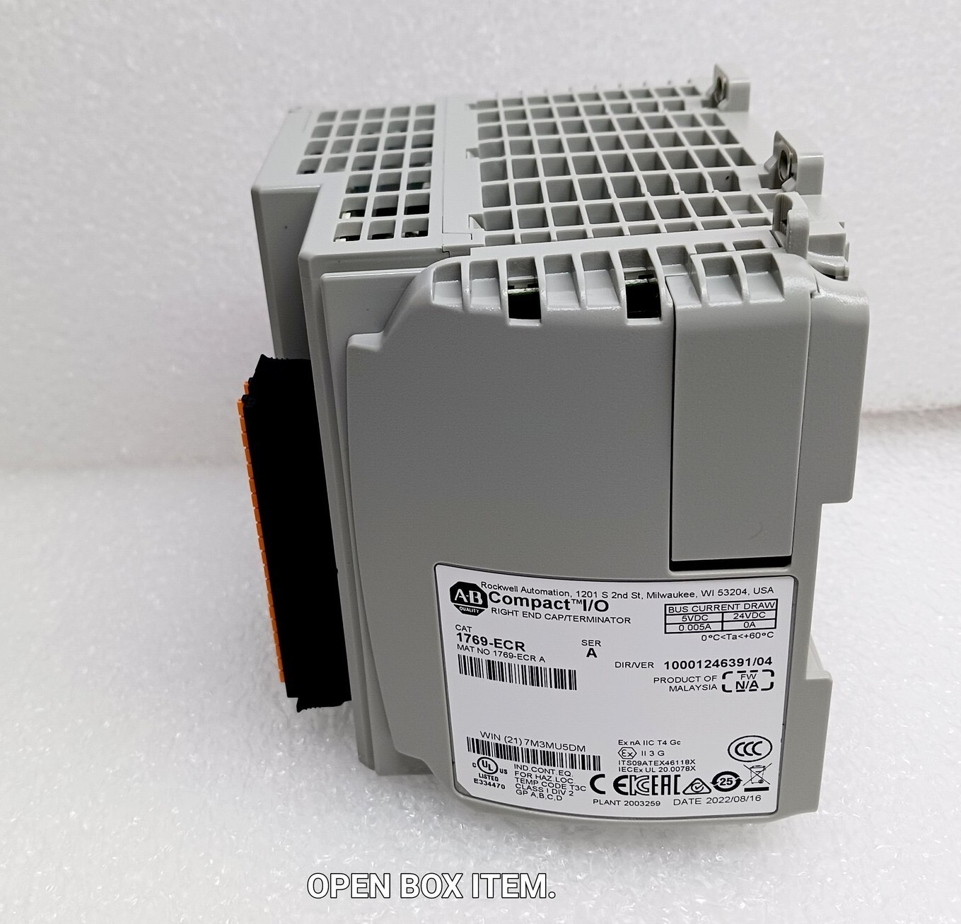 Allen Bradley / CompactLogix 5370 L2 Controller Cat 1769-L24ER-QB1B ...