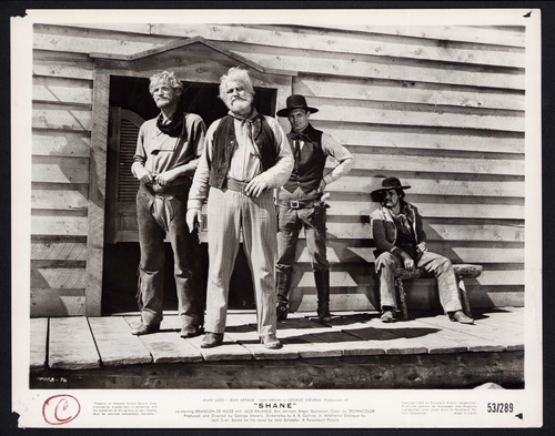 SHANE Original Movie Press Photo 1953 Jack Palance Cowboy Gunfighter ...