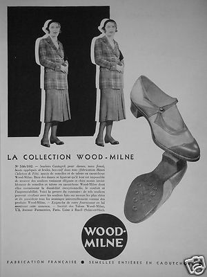 PUBLICITÉ 1930 SEMELLES WOOD MILNE LA COLLECTION - ADVERTISING | eBay