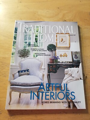 TRADITIONAL HOME MAGAZINE November 2001 Artful Interiors: Homes With ...