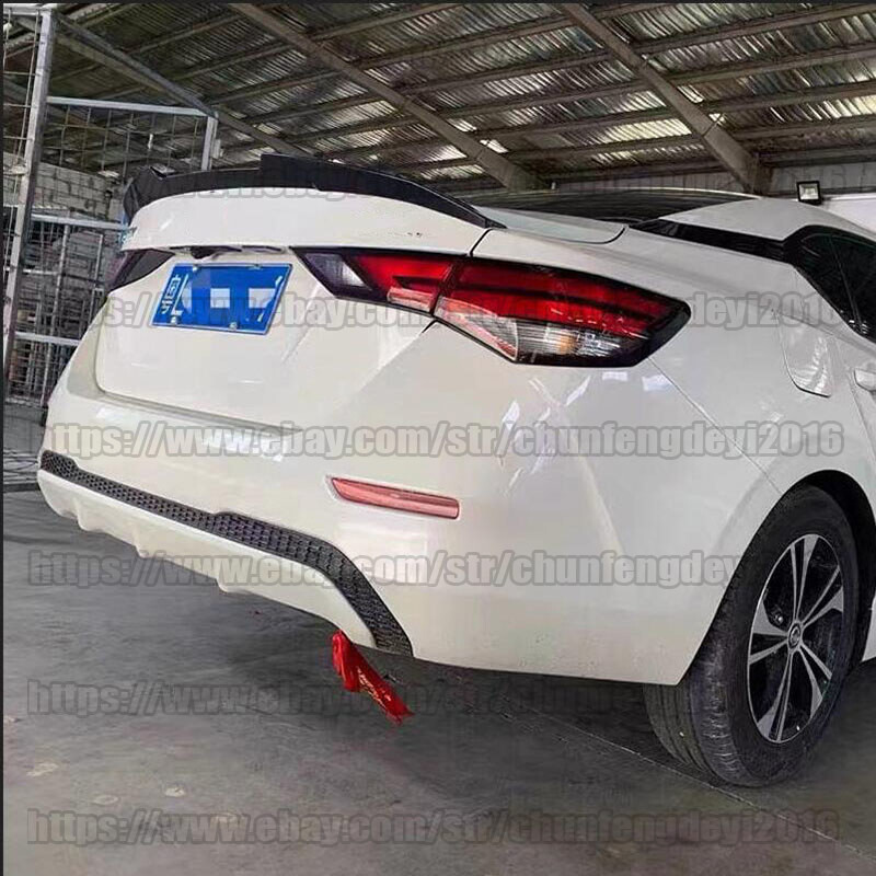 For Nissan Sentra 2020-2022 Carbon Fiber style Rear Tail Trunk Spoiler ...