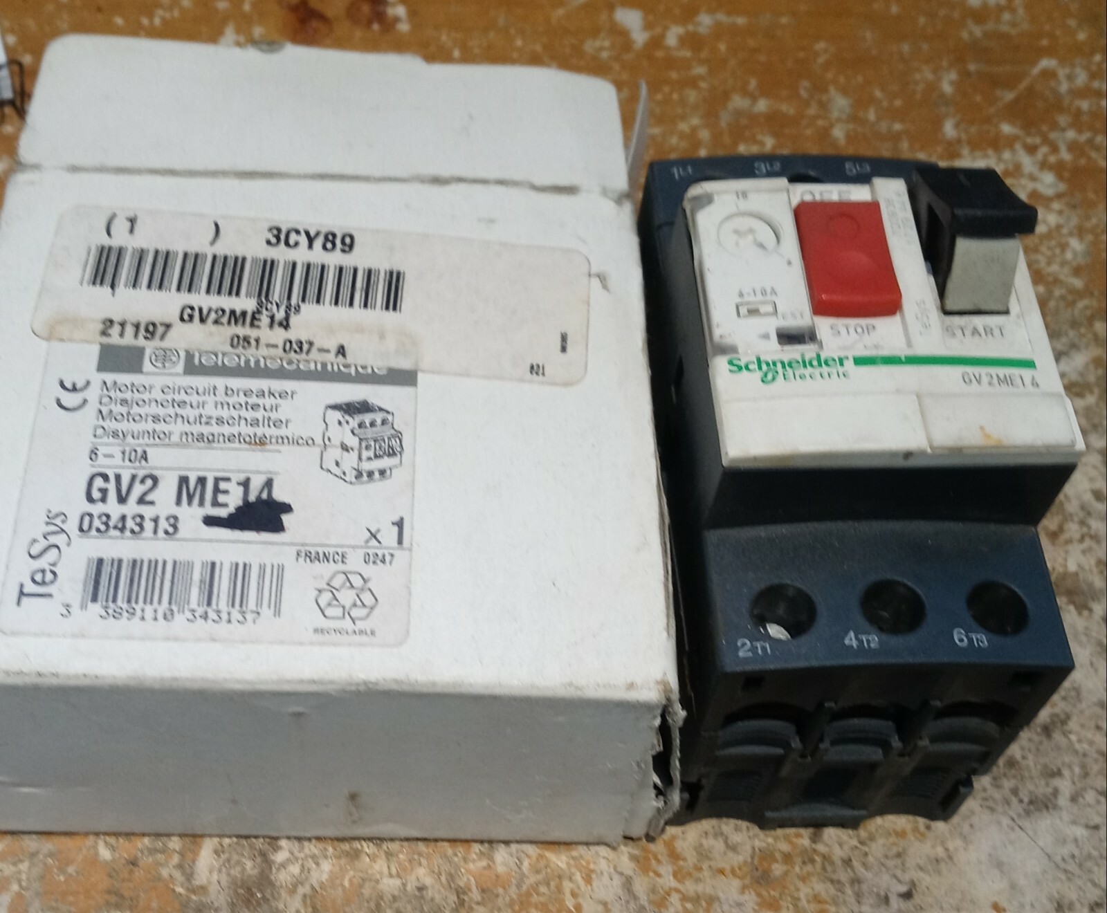 MOTOR CIRCUIT BREAKER 6-10A GV2-ME14 | eBay