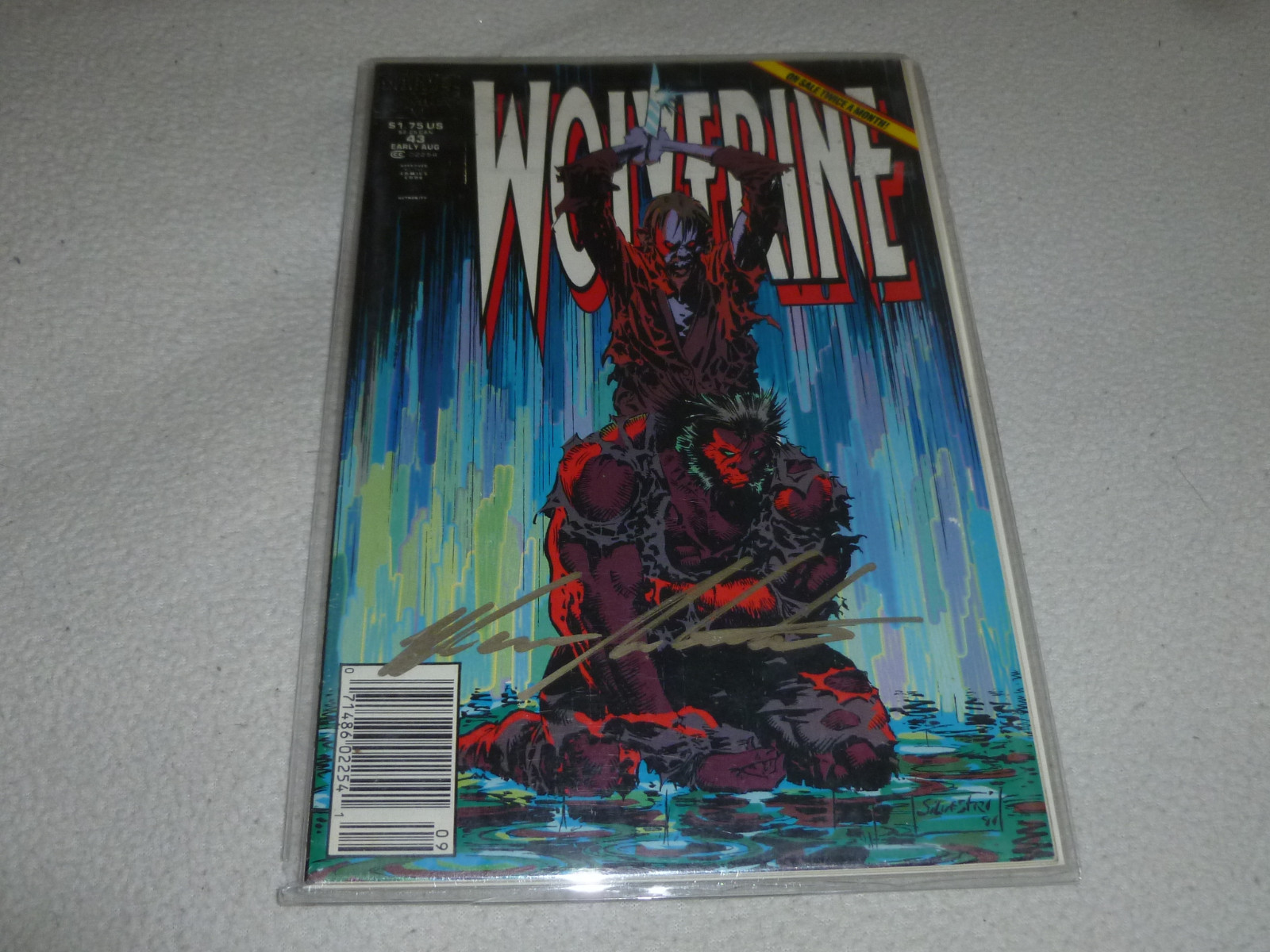 WOLVERINE COMIC SIGNED AUTOGRAPHED MARK SILVESTRI WRITER 1991 #43 ...