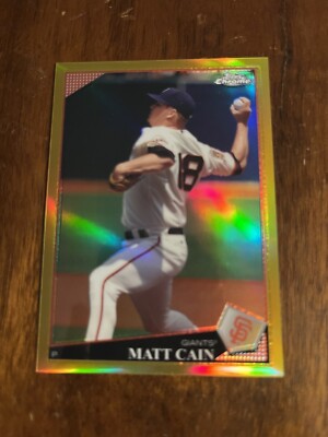 2009 Topps Chrome Gold Refractor 9/50 Matt Cain #152 Giants | eBay