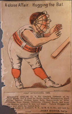 Antique Victorian Era Trade Card Advertising Ephemera Baseball "Hugging ...