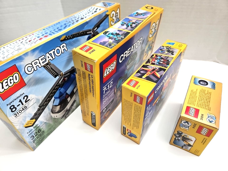 Lego Creator 3 in 1 Lot Twin Spin Helicopter Robo Explorer Super Robot ...
