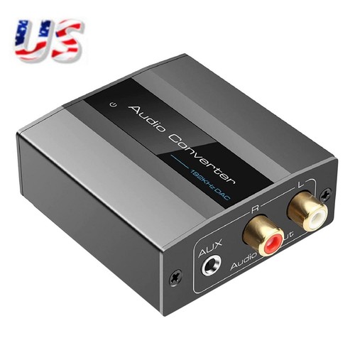 Coaxial/Toslink digital Audio Input Digital to Analog Audio Converter ...