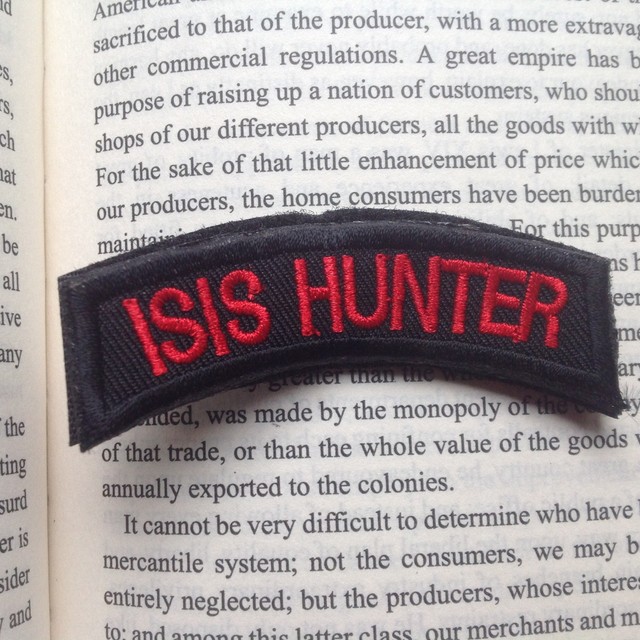 ISIS HUNTER TACTICAL MILITARY USA ARMY ISAF MORALE BADGE SWAT PATCH | eBay