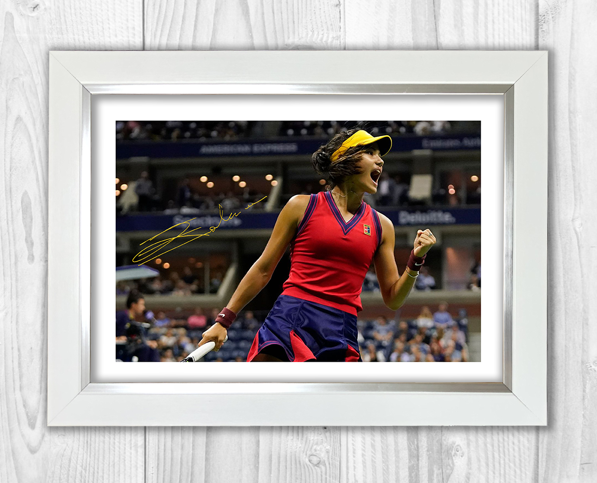 Emma Raducanu 3 A4 tennis reproduction autograph poster with choice of ...