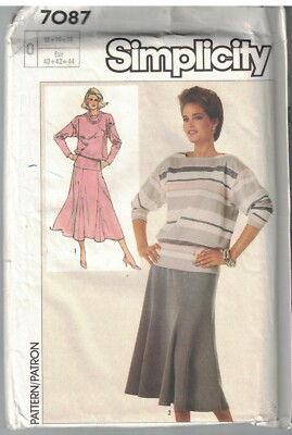 7087 Vintage Simplicity Sewing Pattern Misses Easy to Sew Two Piece ...