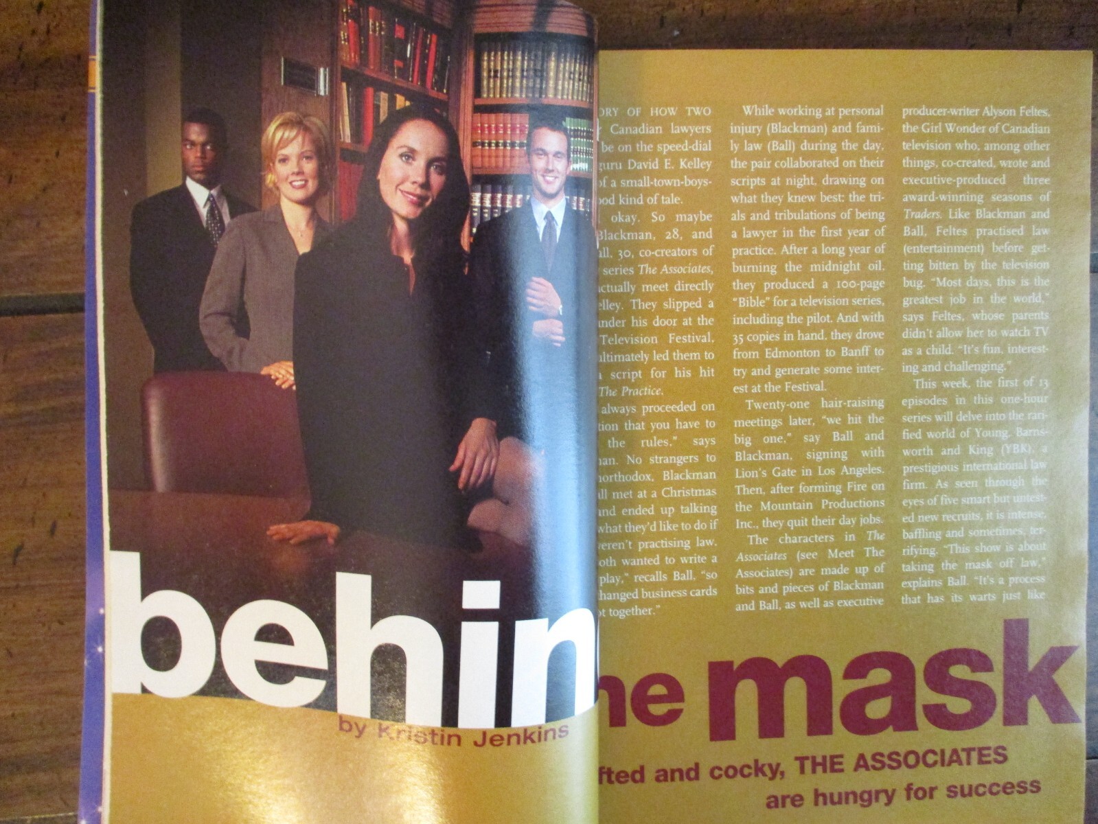 2001 TV Guide(THE ASSOCIATES/GABRIEL HOGAN/SHAUN BENSON/DEMORE BARNES ...
