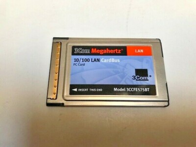 3COM 10/100 PCMCIA LAN CARD 3CCFE575BT CARD ONLY NO CABLE - USA SELLER ...