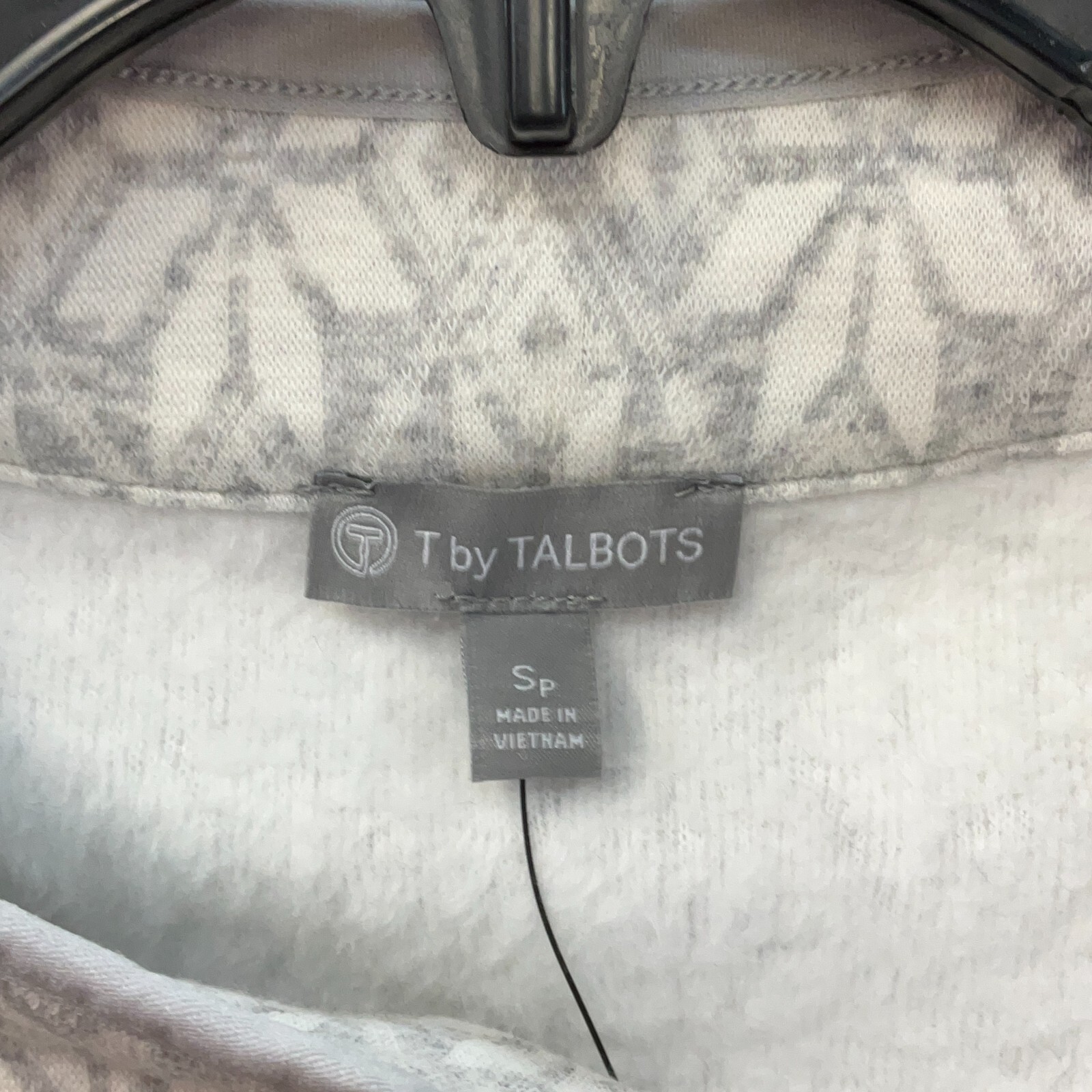 T By Talbots Pullover Sweatshirt Womens Size PS Gray Floral Stretch ...
