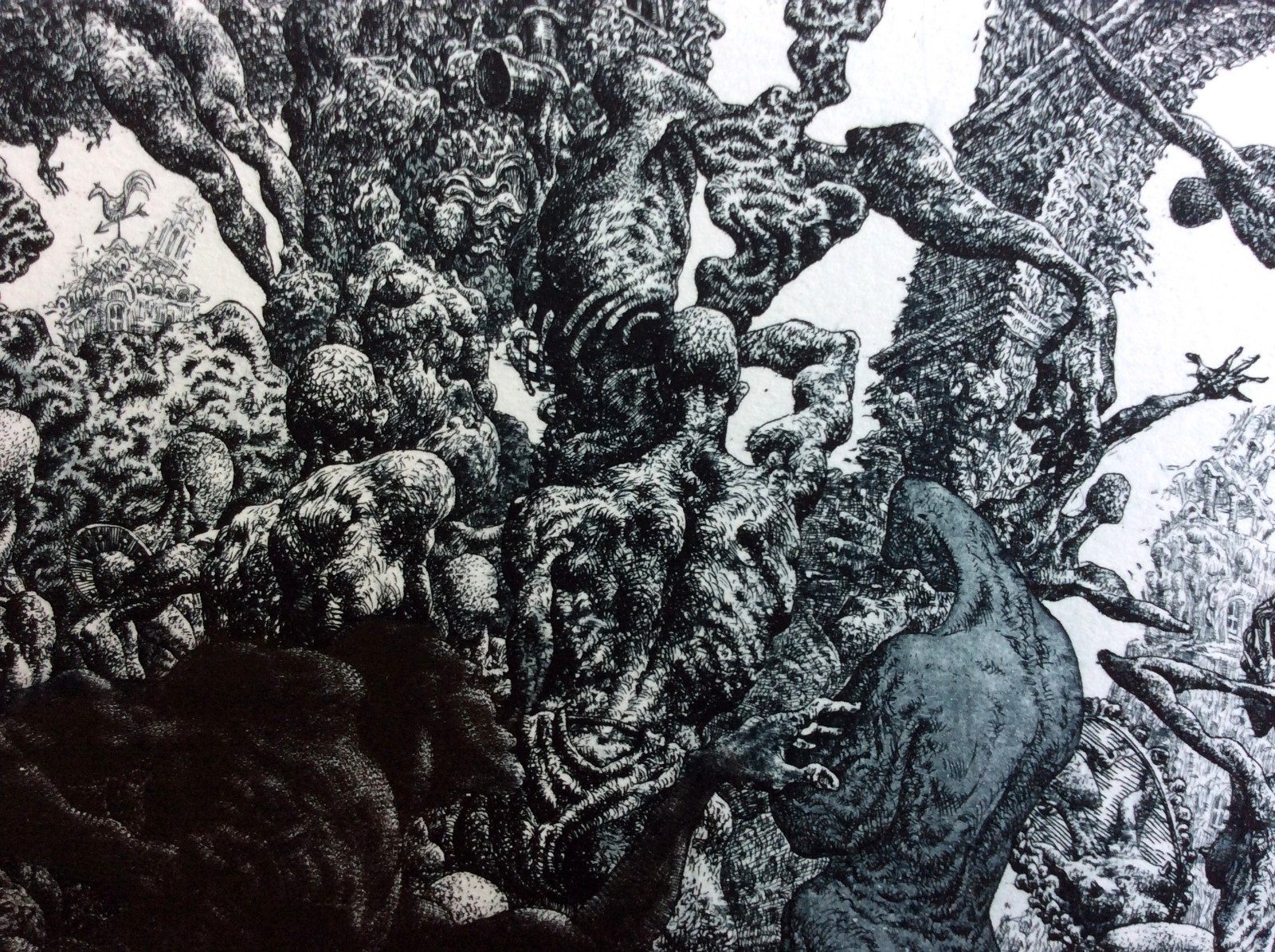 JULIAN JORDANOV ,Etching , Huge Free Style Print ,Ex Libris , Limited ...