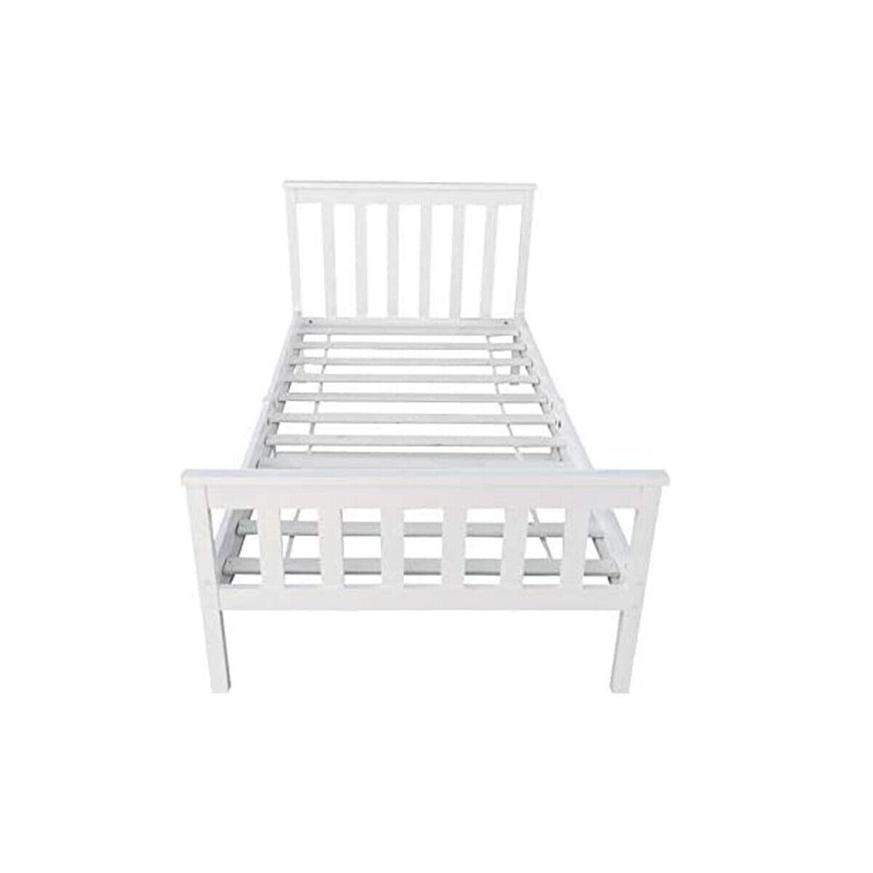 3ft 4ft 4ft6 Wooden Bed Frame Solid Wood Single Small Double Pine opt ...