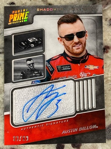 2018 Panini Prime Racing Driver Signatures 38/99 Austin Dillon #DS-AD ...