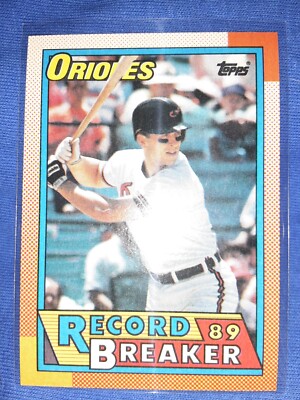 1990 Topps Cal Ripken Jr #8 Record Breaker Orioles Baseball Card FREE ...