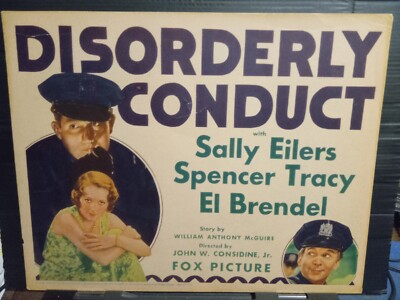 Title Card 1932 DISORDERLY CONDUCT Spencer Tracy Sally Eilers Pre-Code ...