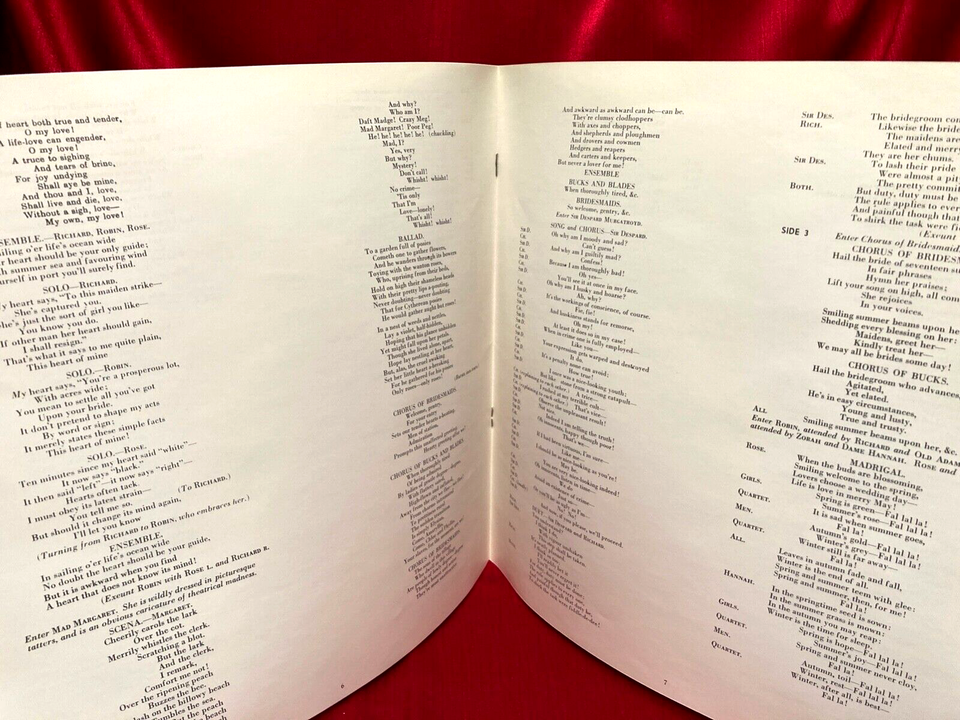 3-LP Set, Complete GILBERT & SULLIVAN: RUDDIGORE, THE D'OYLY CARTE ...