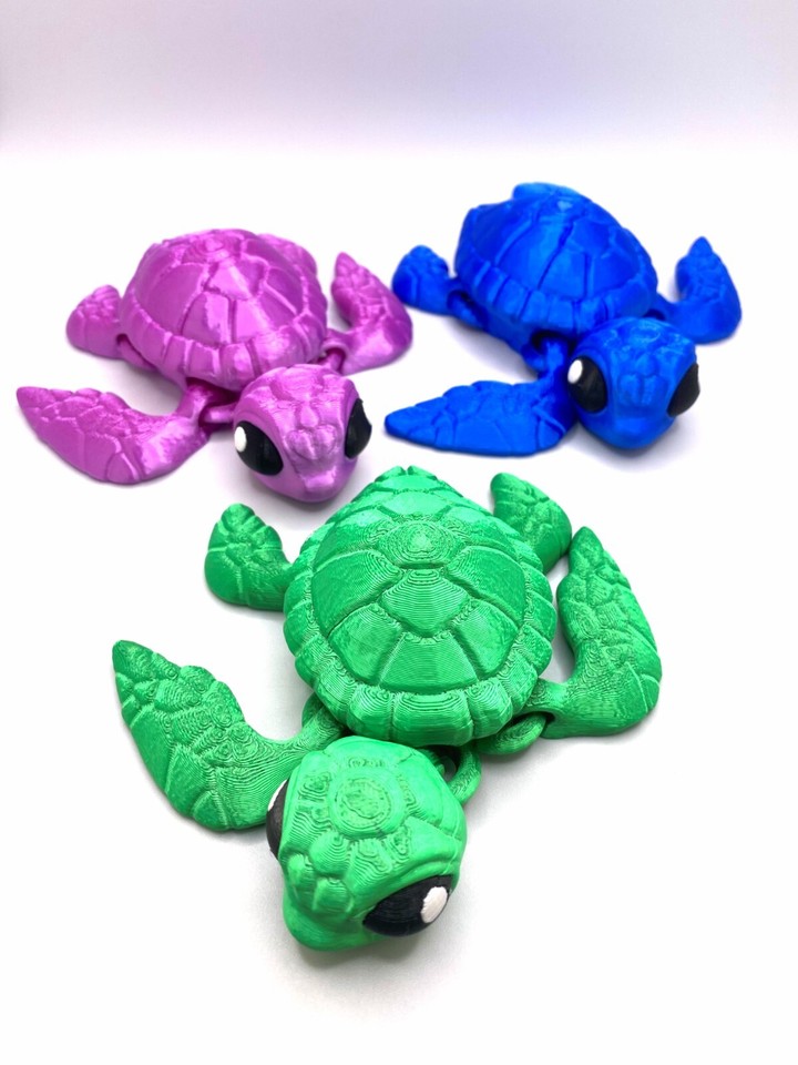 Sea Turtle 3D Printed Articulated Fidget Figurine | eBay