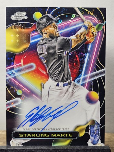 2023 Topps Cosmic Chrome STARLING MARTE Black Eclipse Auto /10 N.Y ...